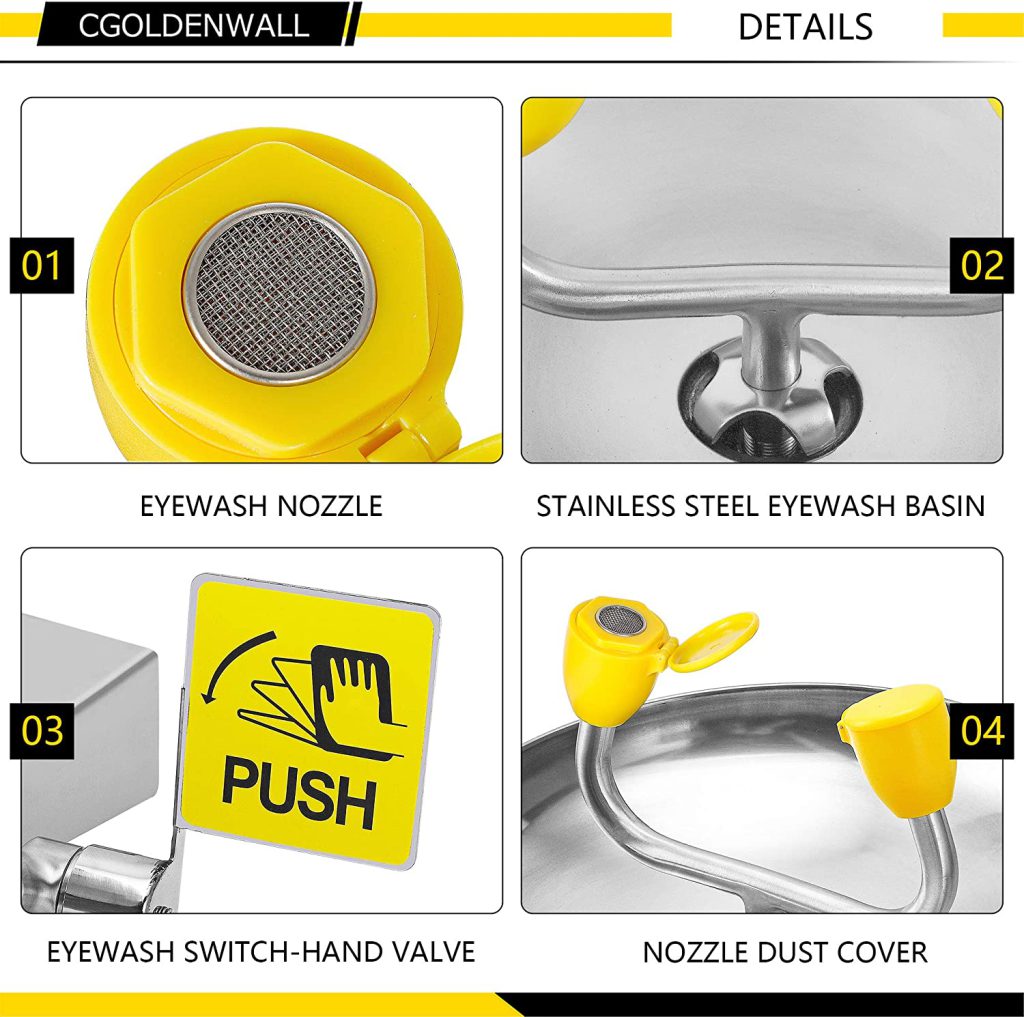 Emergency Wall Mounted Eye Wash Basin | SafetyFirst