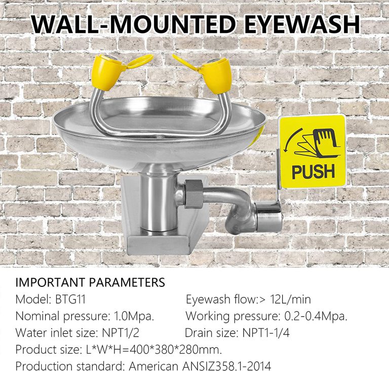 Emergency Wall Mounted Eye Wash Basin | SafetyFirst