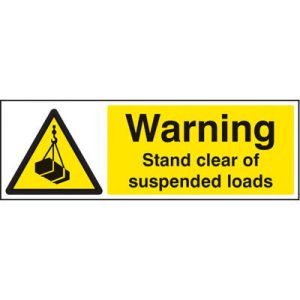 WARNING STAND CLEAR OF SUSPENDED LOADS SIGN - SafetyFirst